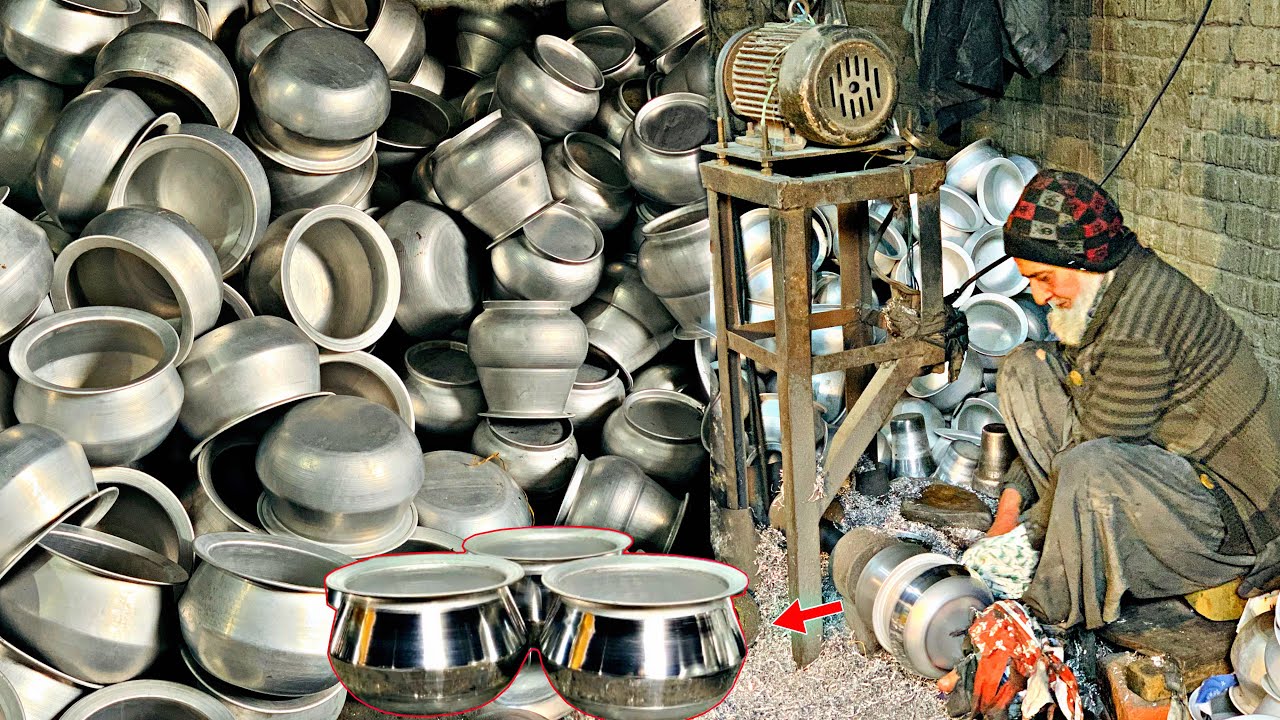 How to Make Mlik Pot in factory | Aluminum Pots Making Process. - YouTube