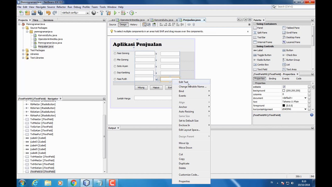Pemrograman Java: Aplikasi Penjualan Sederhana Menggunakan Java - YouTube