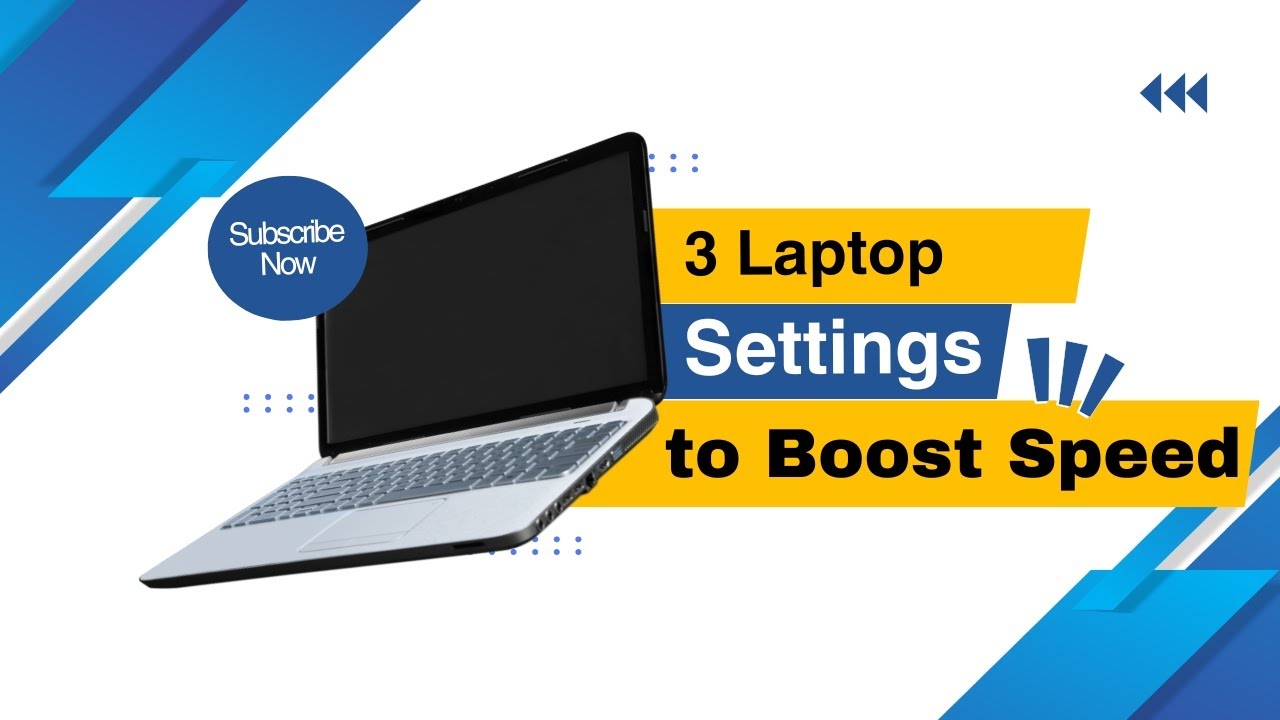 3 Laptop Settings to Instantly Boost Speed - YouTube