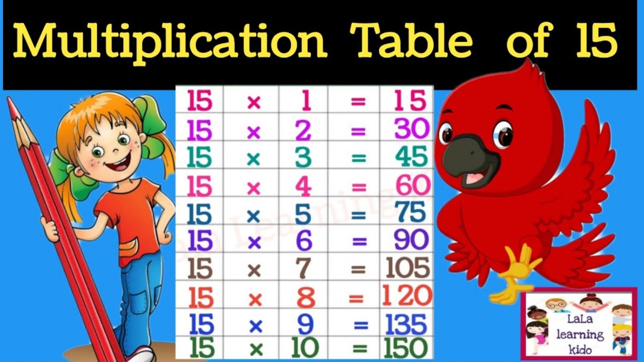 Table of 15 / Multiplication table of 2 to 20 /15 ki table / P-15/@LaLa ...