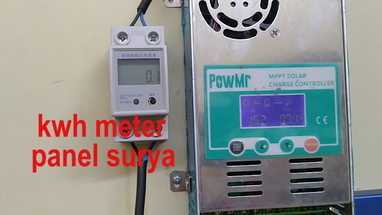 memasang kwh meter panel surya - YouTube