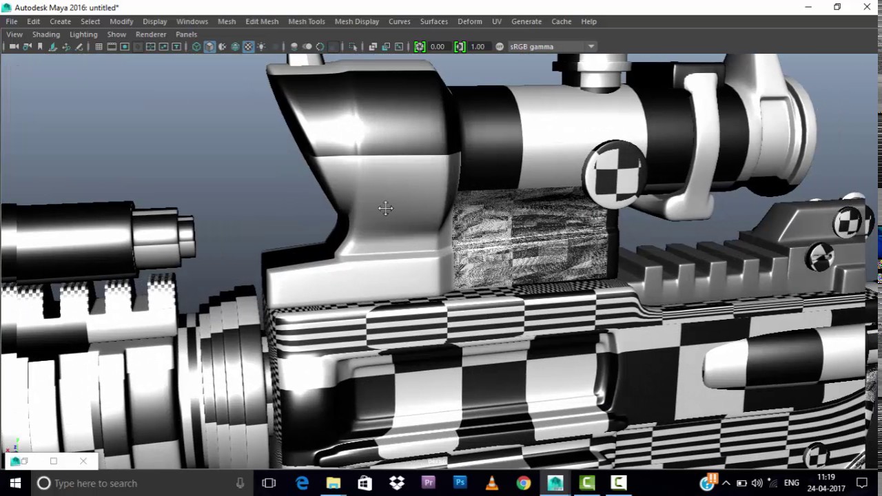 autodesk maya gun unwrapping - YouTube