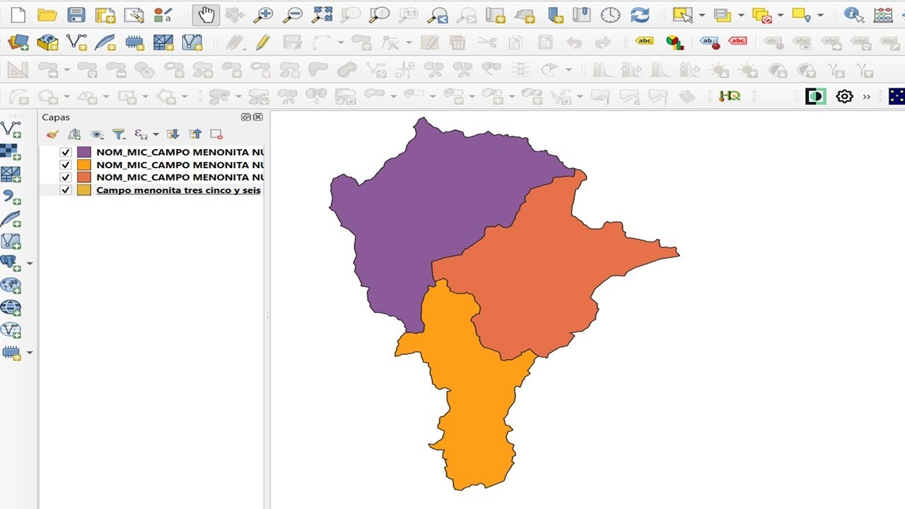 Cómo dividir una capa vectorial en QGIS - YouTube