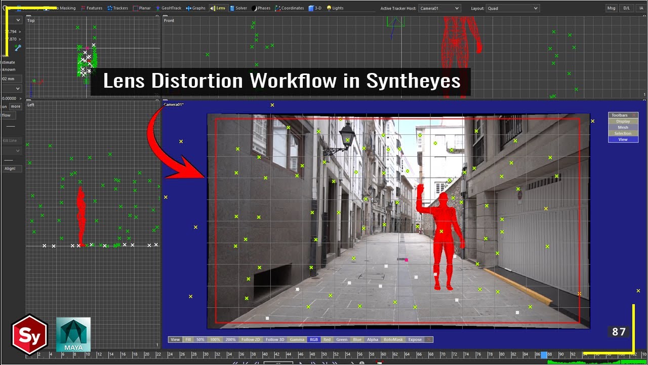 Syntheyes Lens Distortion Workflow Tutorial | Lens Distortion Workflow ...