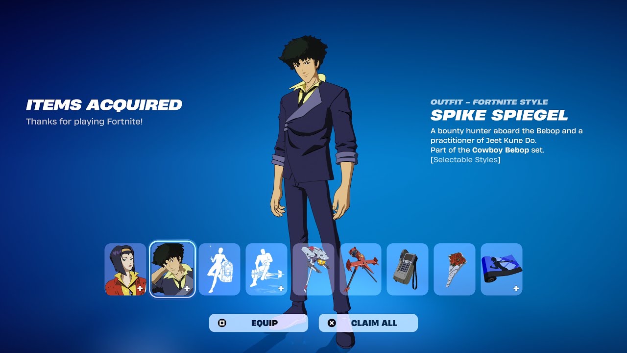 How To Get Spike Spiegel Skin For FREE! (Fortnite) - YouTube