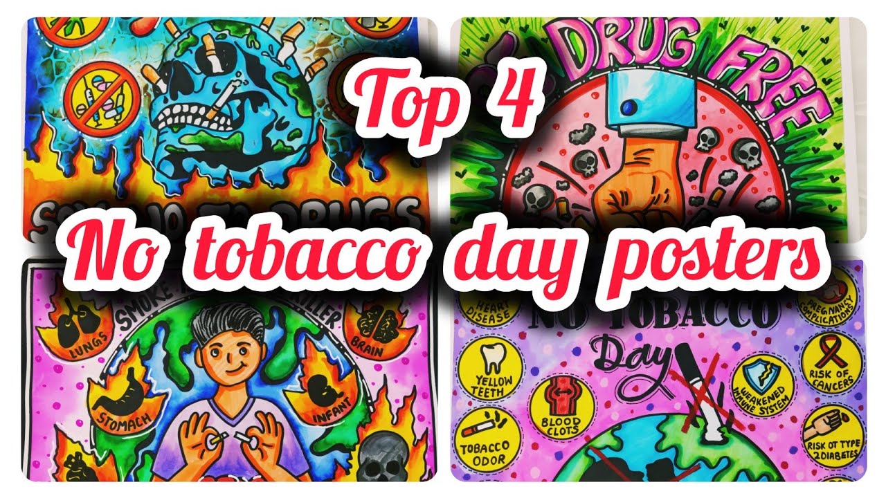 No tobacco day poster drawing / No smoking easy chart project idea ...