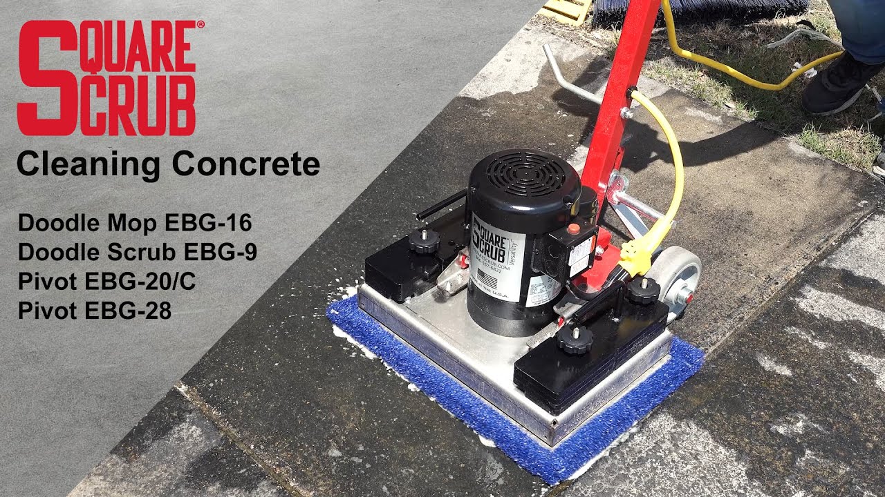 Cleaning Concrete with Square Scrub - YouTube