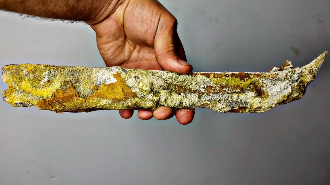 Restoration worn dagger and a broken handle - YouTube