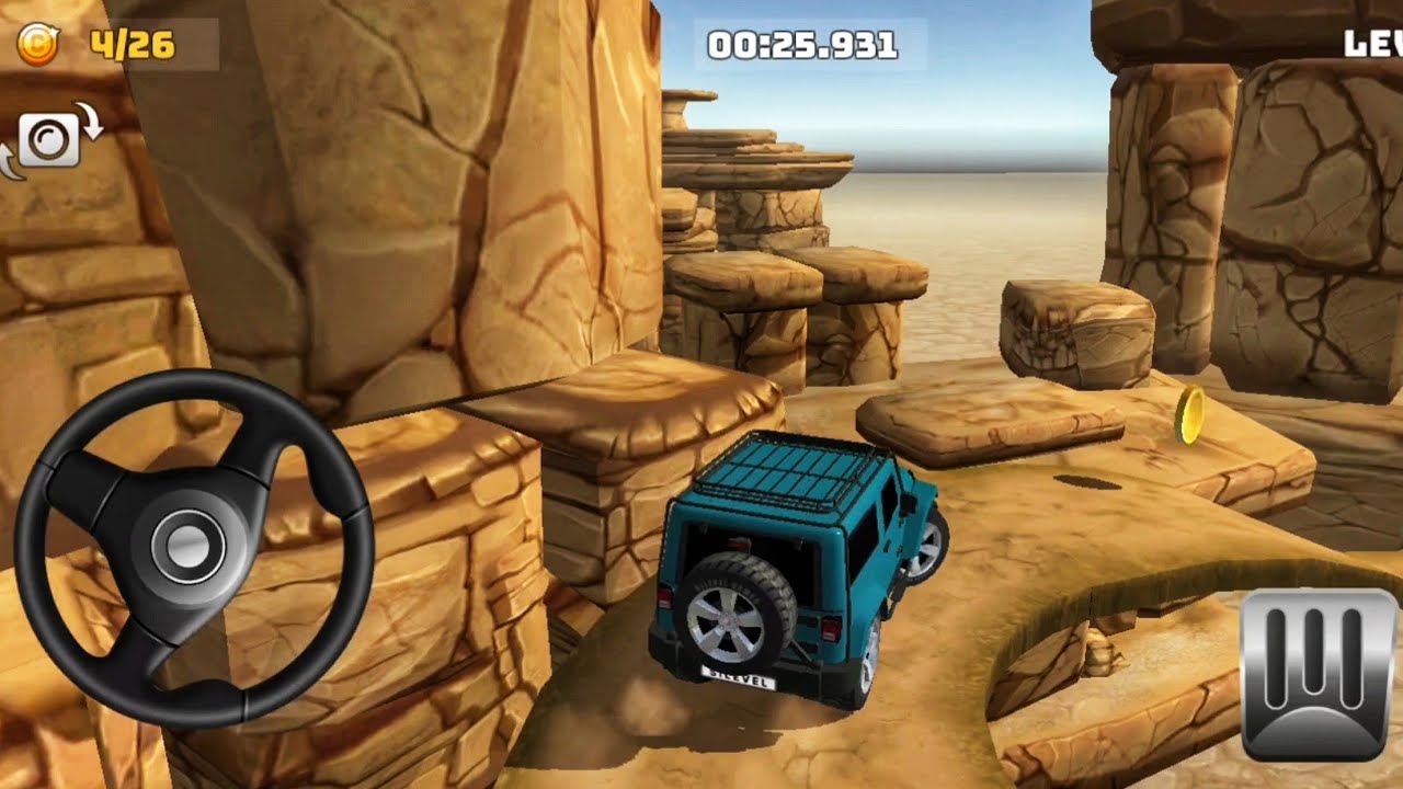 Cyan Colour Thar In Mountain Climb 4×4 Game | Mountain Climb 4×4 ...