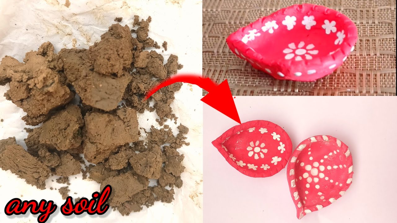 How to Make Diya at Home Using Any Soil | Diya Decoration| #diya - YouTube