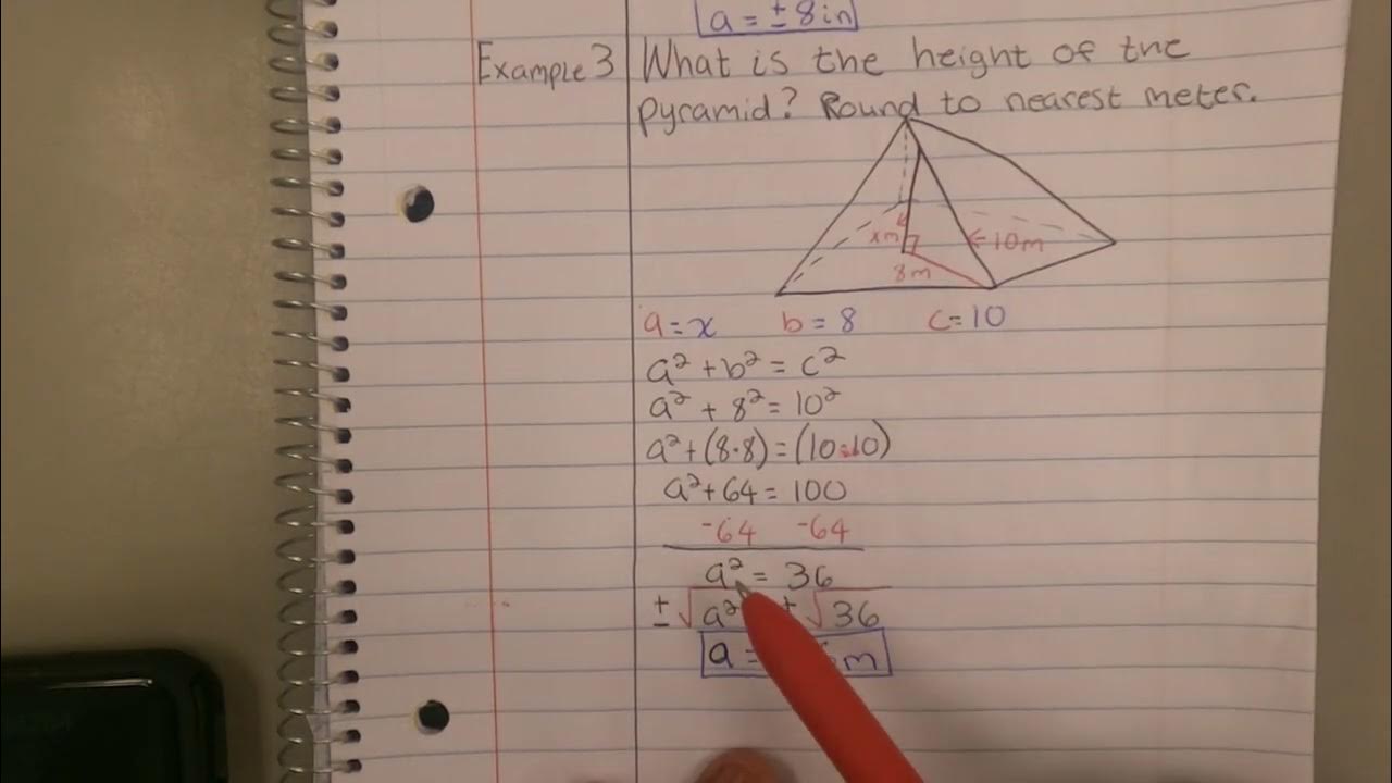 Chapter 7 Lesson 5 Pythagorean Theorem Part 2 - YouTube