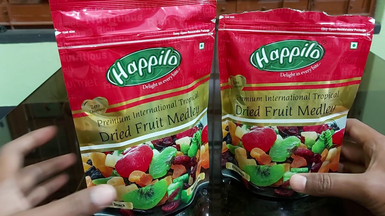 Happilo Tropical Dried Fruit - unboxing and review - YouTube