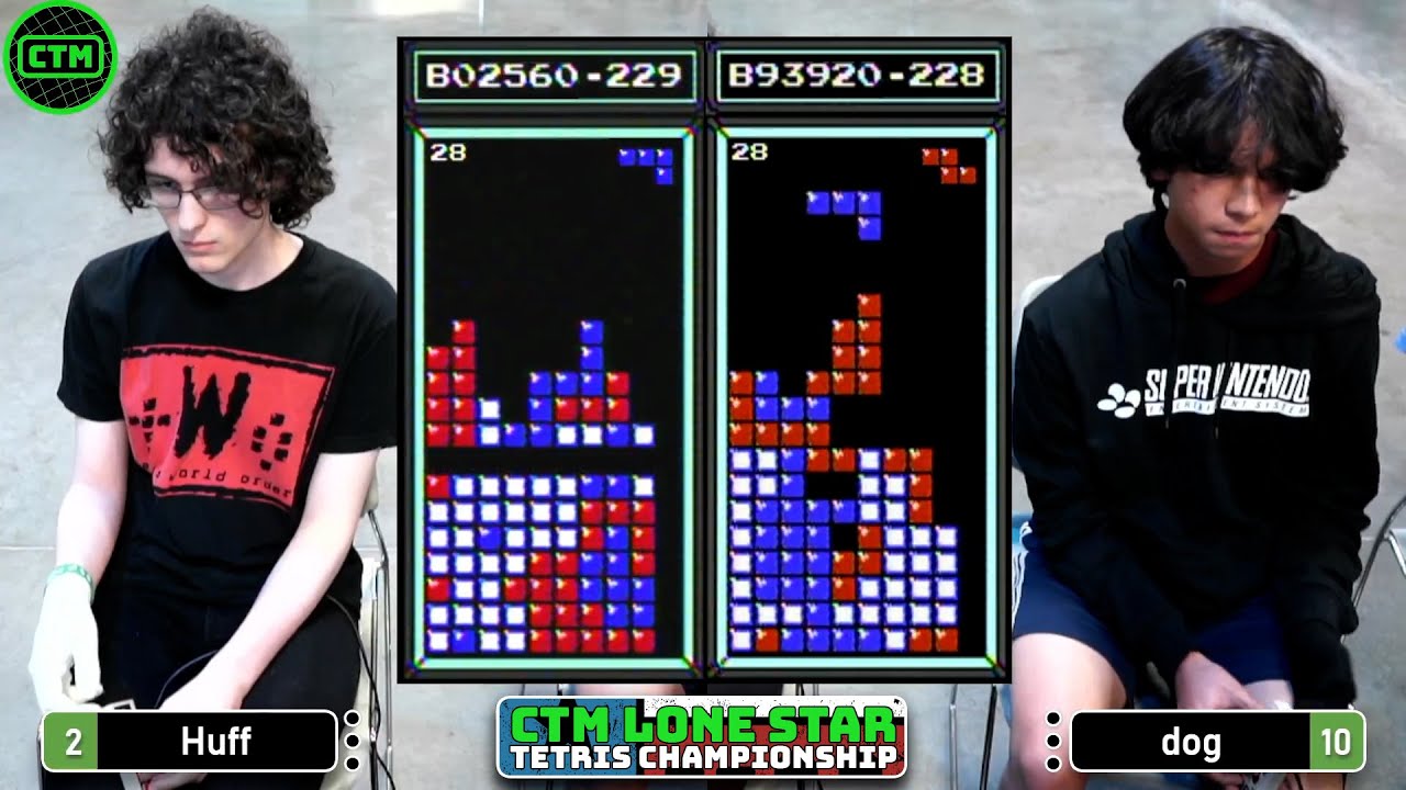 THROWING IT DOWN! Huff, Dog | Rd 3 | Classic Tetris Monthly Lone Star ...