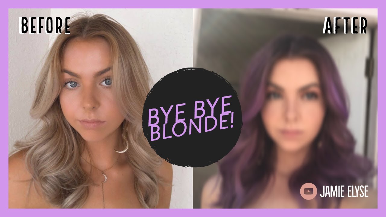 DYING MY HAIR PURPLE! | HAIR TRANSFORMATION | - YouTube