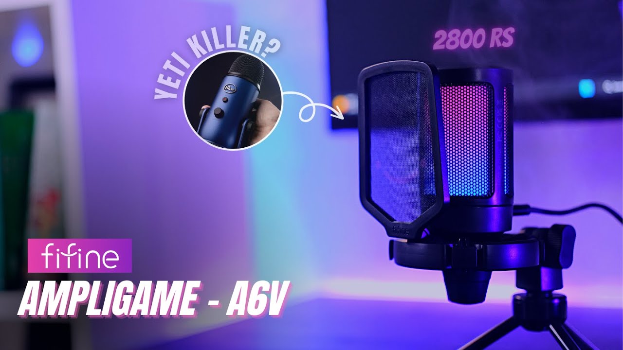 Best Budget Mic For Gaming & Youtube? FIFINE AmpliGame A6V RGB USB ...