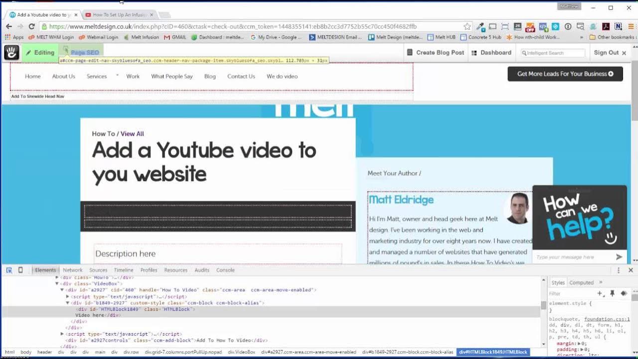 How to add Youtube Videos to your Concrete5 website - YouTube