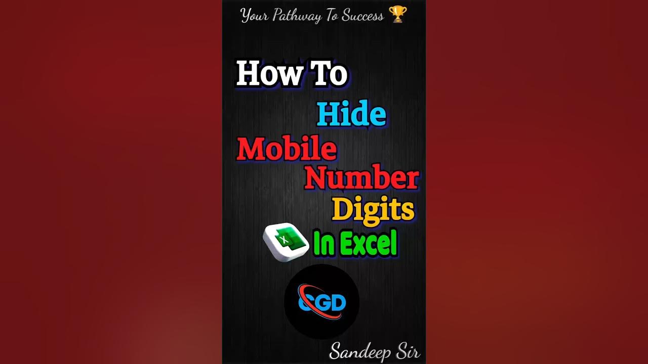 How to hide mobile number digits in excel tips and tricks 💯💫 #exceltips #tutorial #shortvideo ...