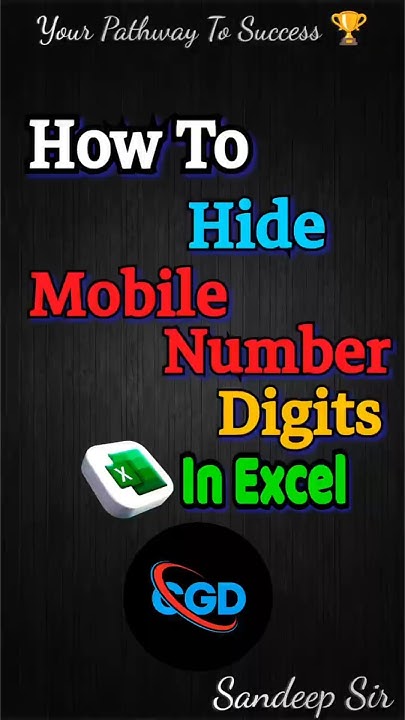 How to hide mobile number digits in excel tips and tricks 💯💫 #exceltips #tutorial #shortvideo ...