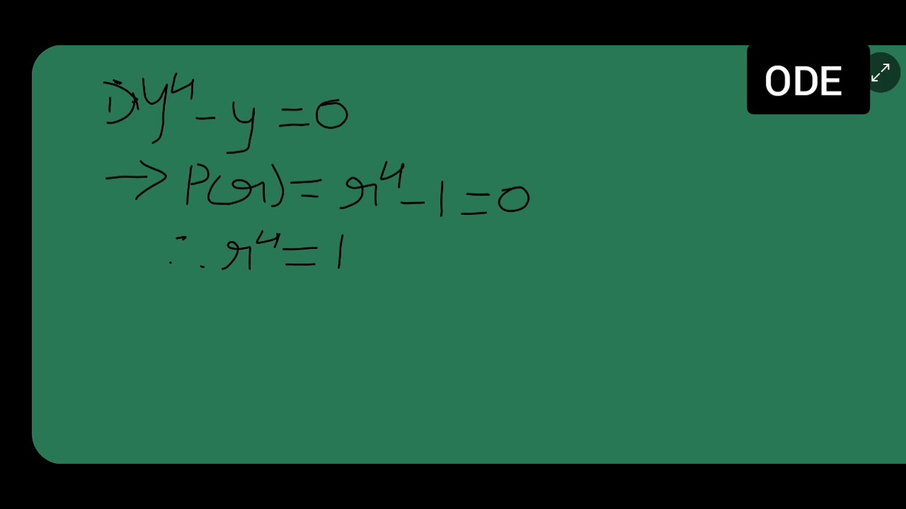 Y^4-y=0 (ODE)solved exercise problem from Earl A Coddington - YouTube