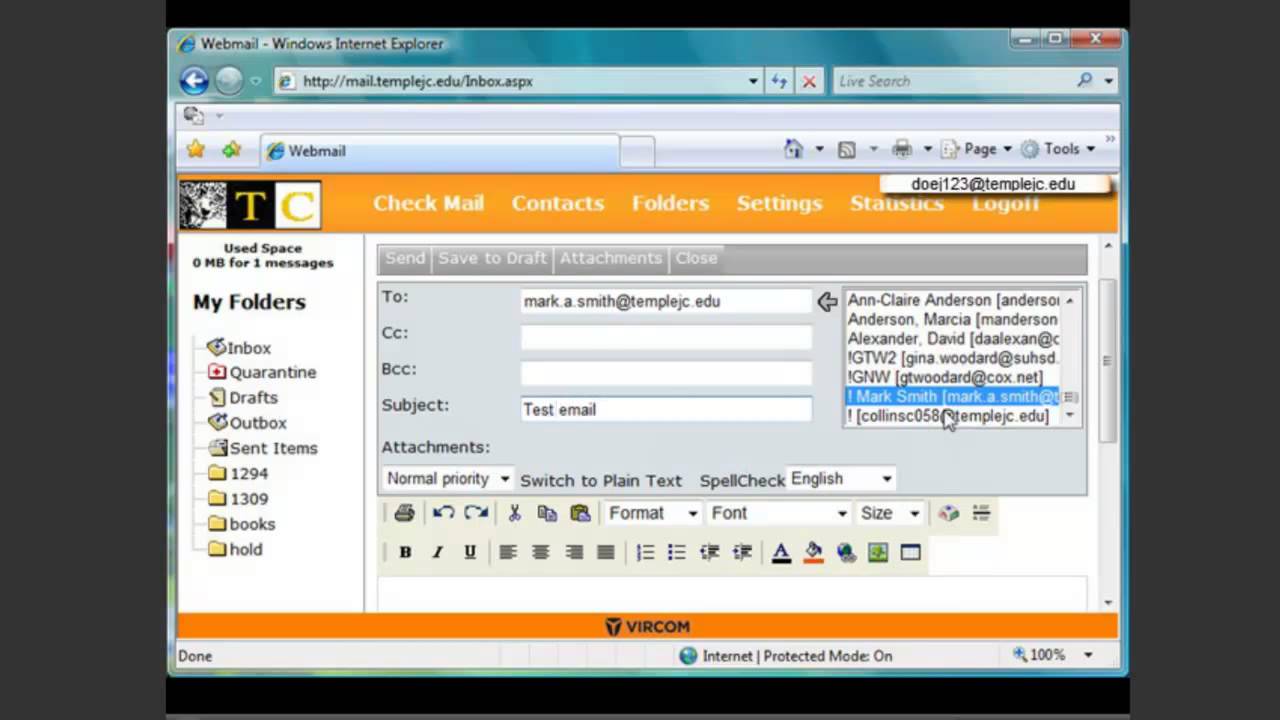Temple College Web Mail - YouTube