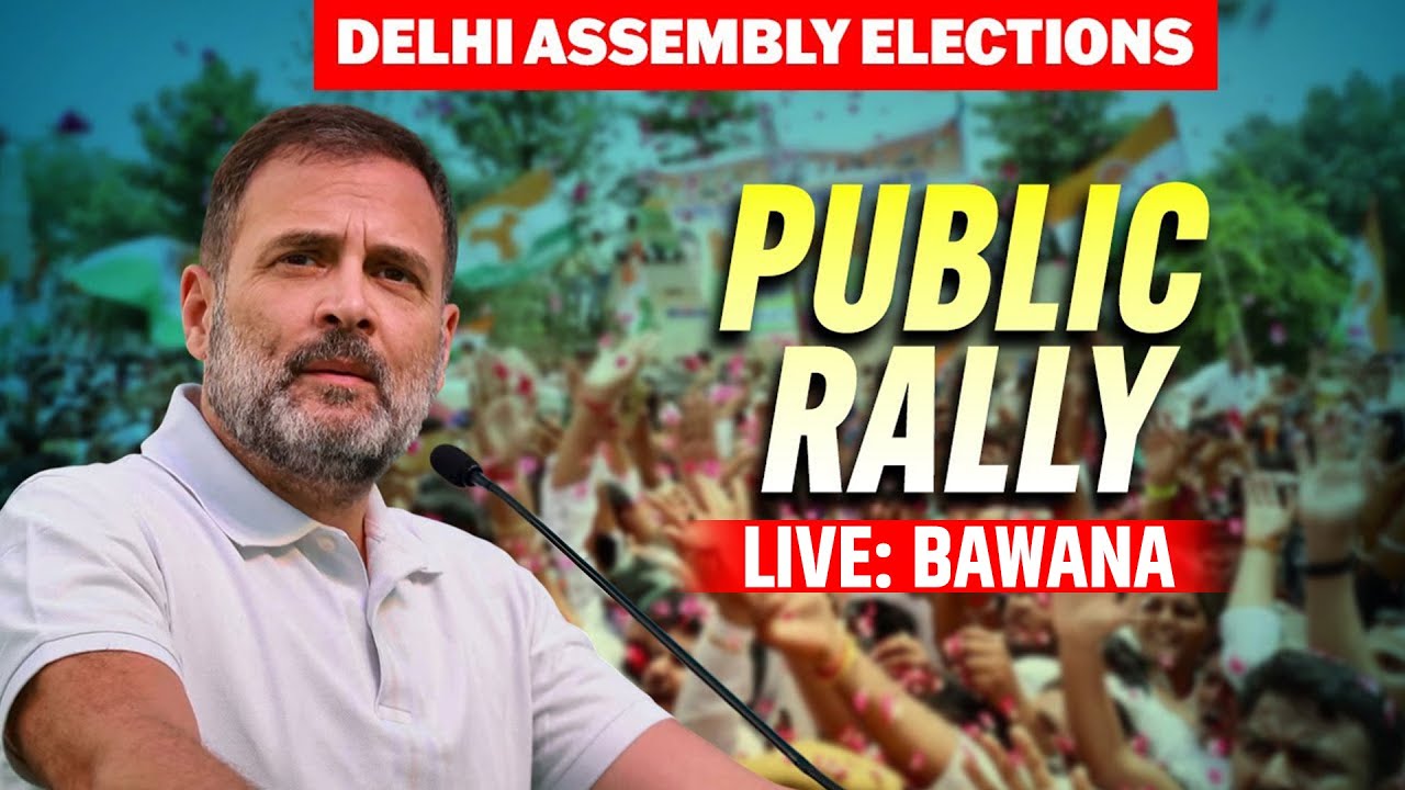LIVE: Congress Leader Rahul Gandhi addresses Public rally in Bawana ...
