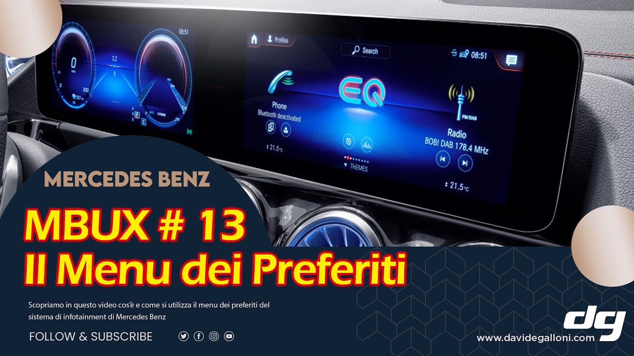 MBUX - #13 - L'utilissimo menu dei favoriti - YouTube