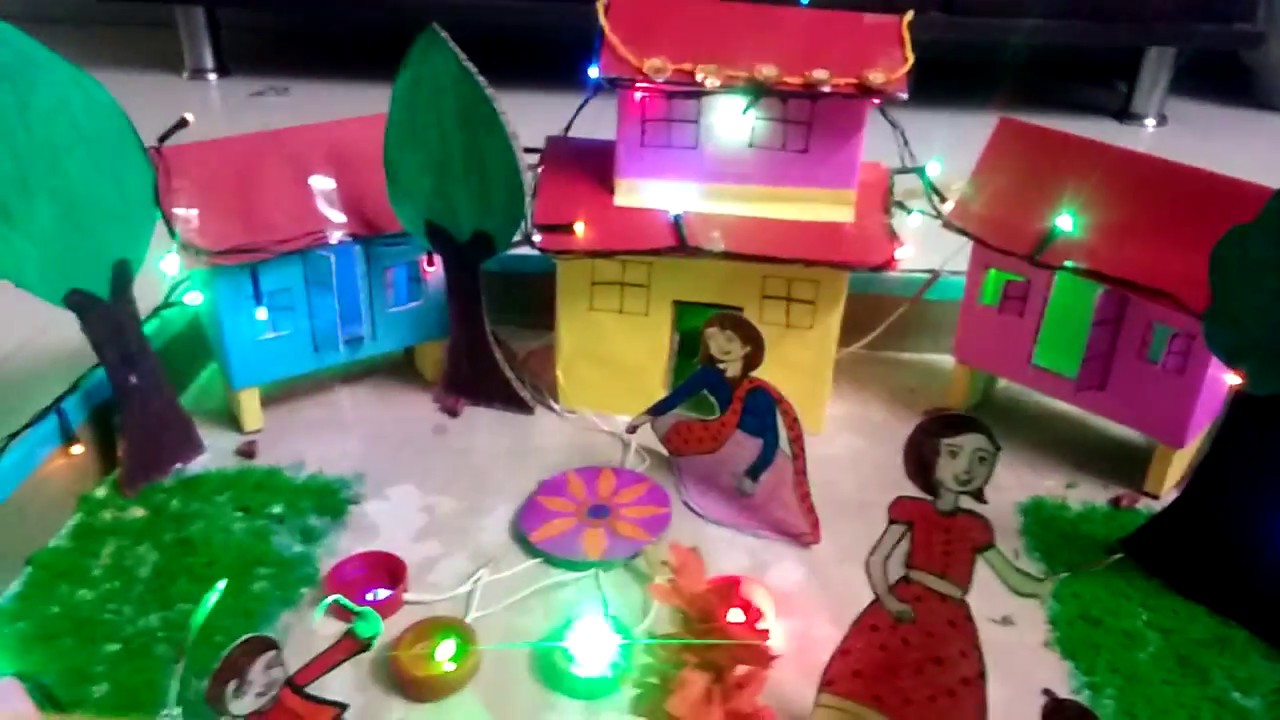 Diwali celebration model - YouTube