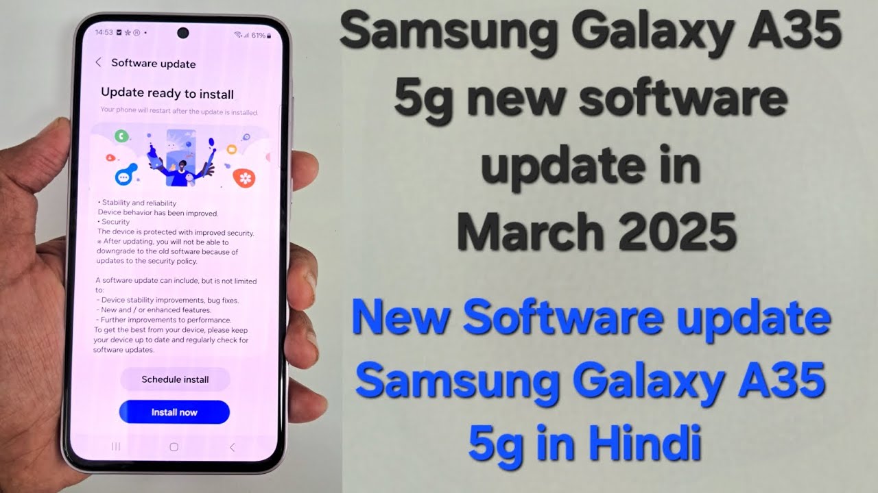 Samsung Galaxy A35 5g new software update in March 2025 / New Software ...