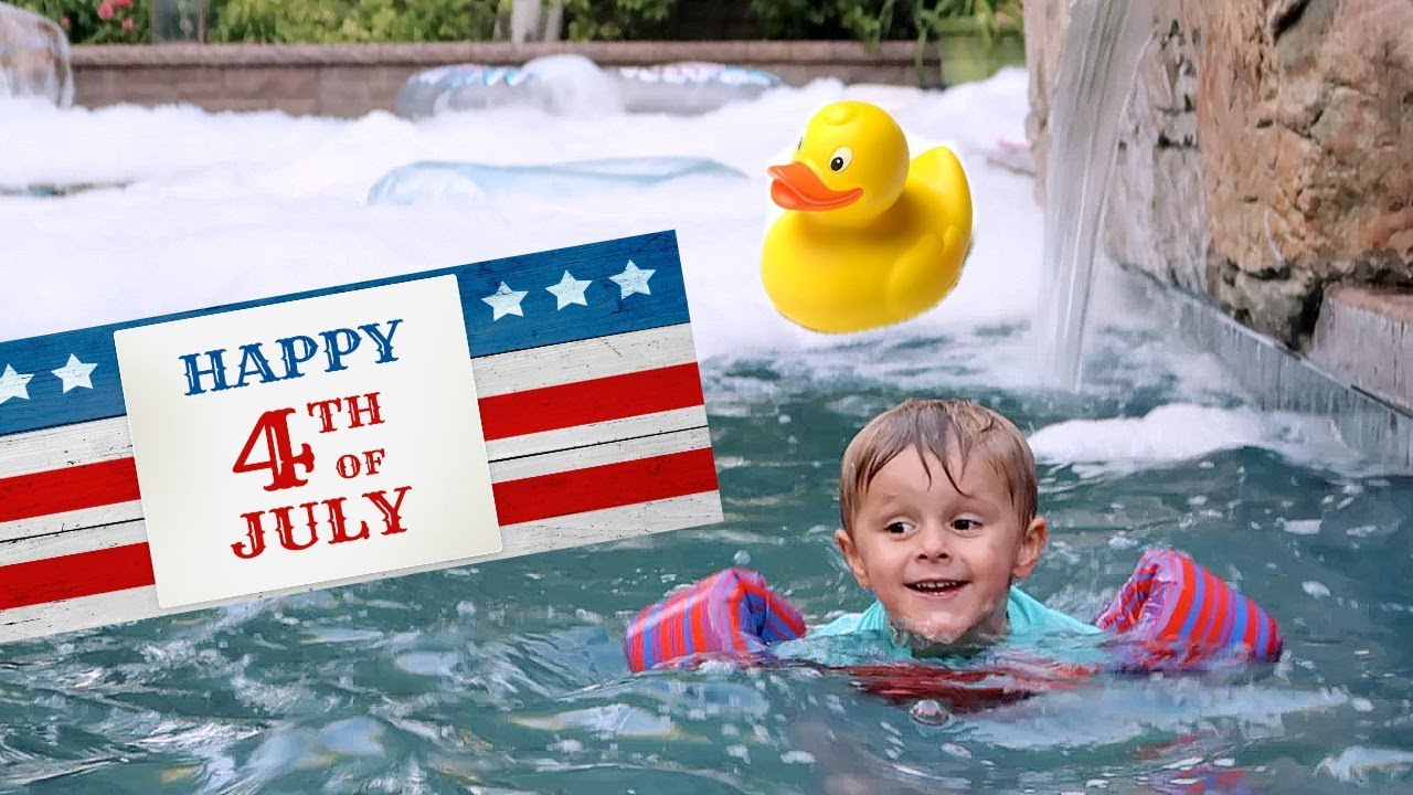 BIGGEST BUBBLE POOL PARTY! (🇺🇸4th of July Special 🎆) - YouTube