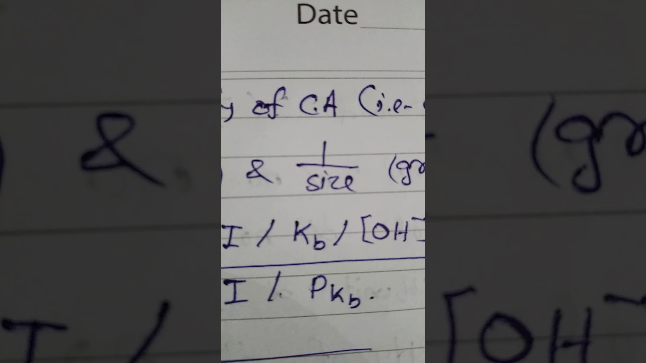 Basic strength of organic compounds in 30 seconds - YouTube