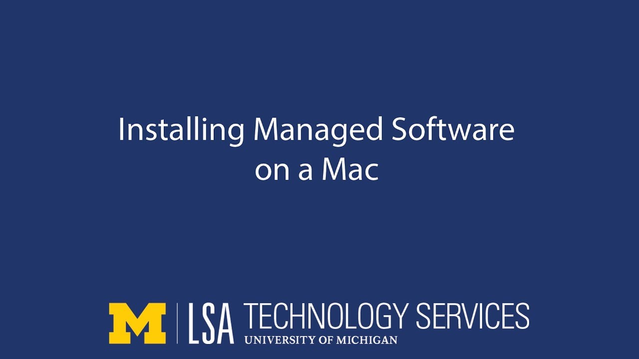 Installing Managed Software on a Mac Computer - YouTube