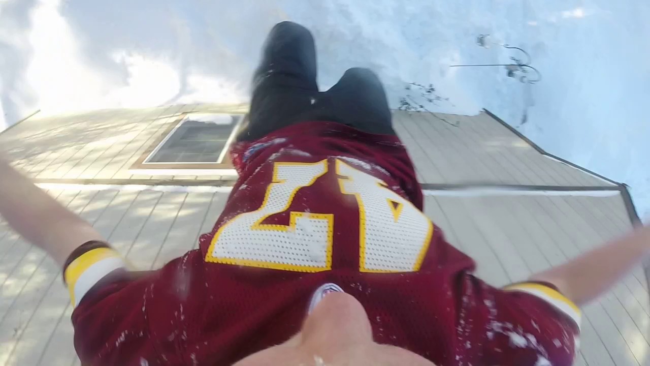 falling out of window into snow - YouTube