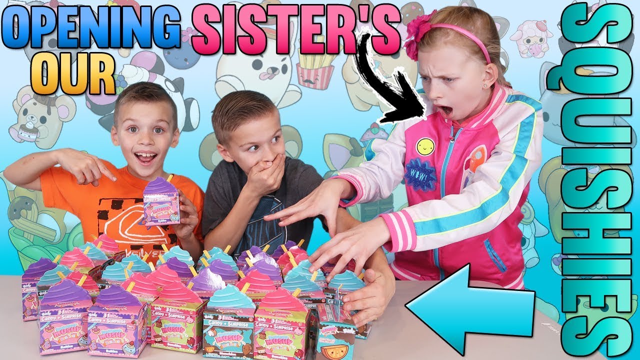 Opening All Our Sisters Surprise Toys & Squishies!! - YouTube