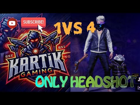 1v 4 only headshot custom random enemy red shot gameplay #freefire ...