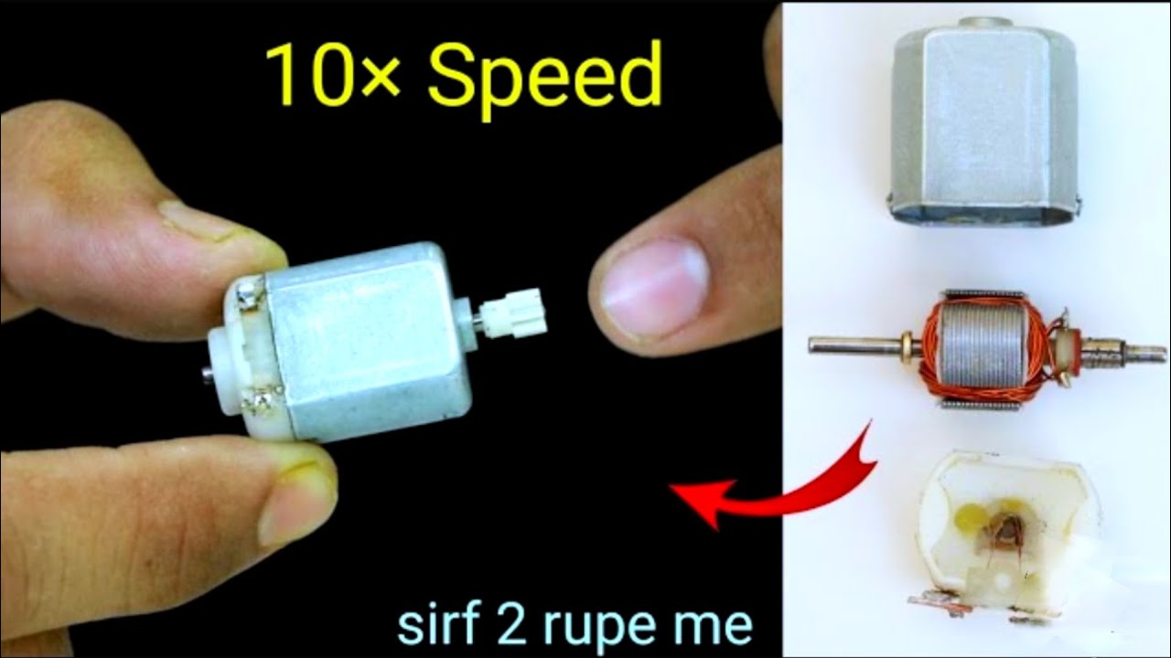 Dc Motor की Speed 10X बढ़ाओ | Motor ki Winding kaise karen | Motor ko ...