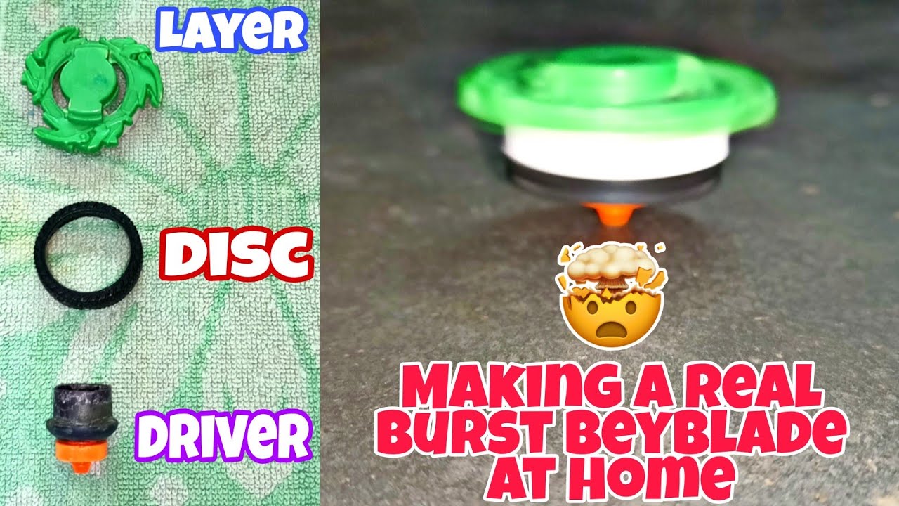 🤯 I just made a real Burst Beyblade at home! || How to make a Burst ...