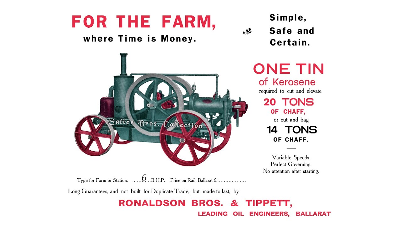 113 Year Old Ronaldson Bros. & Tippett Austral Oil Engine No. 555 - YouTube