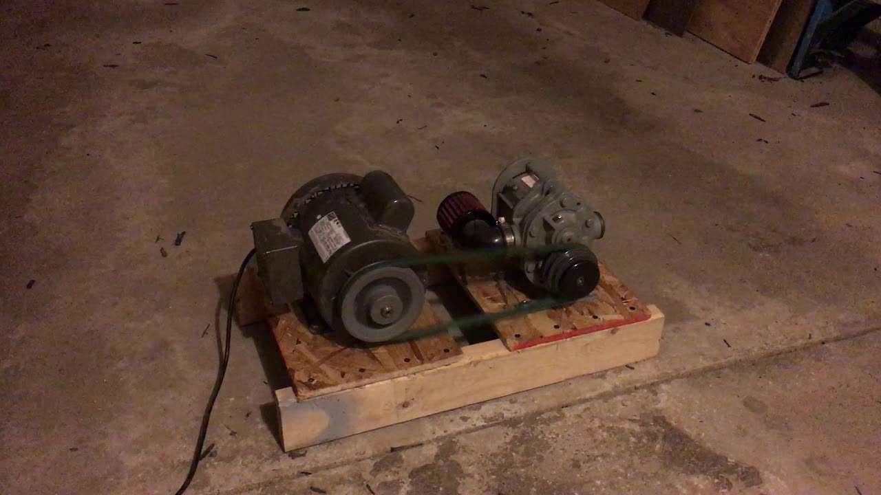 Mini Roots Blower Running - YouTube
