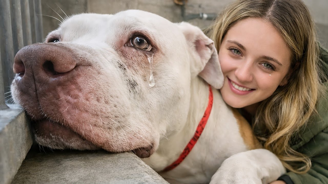A pit bull dog wouldn't stop crying at a shelter after 300 days; she ...