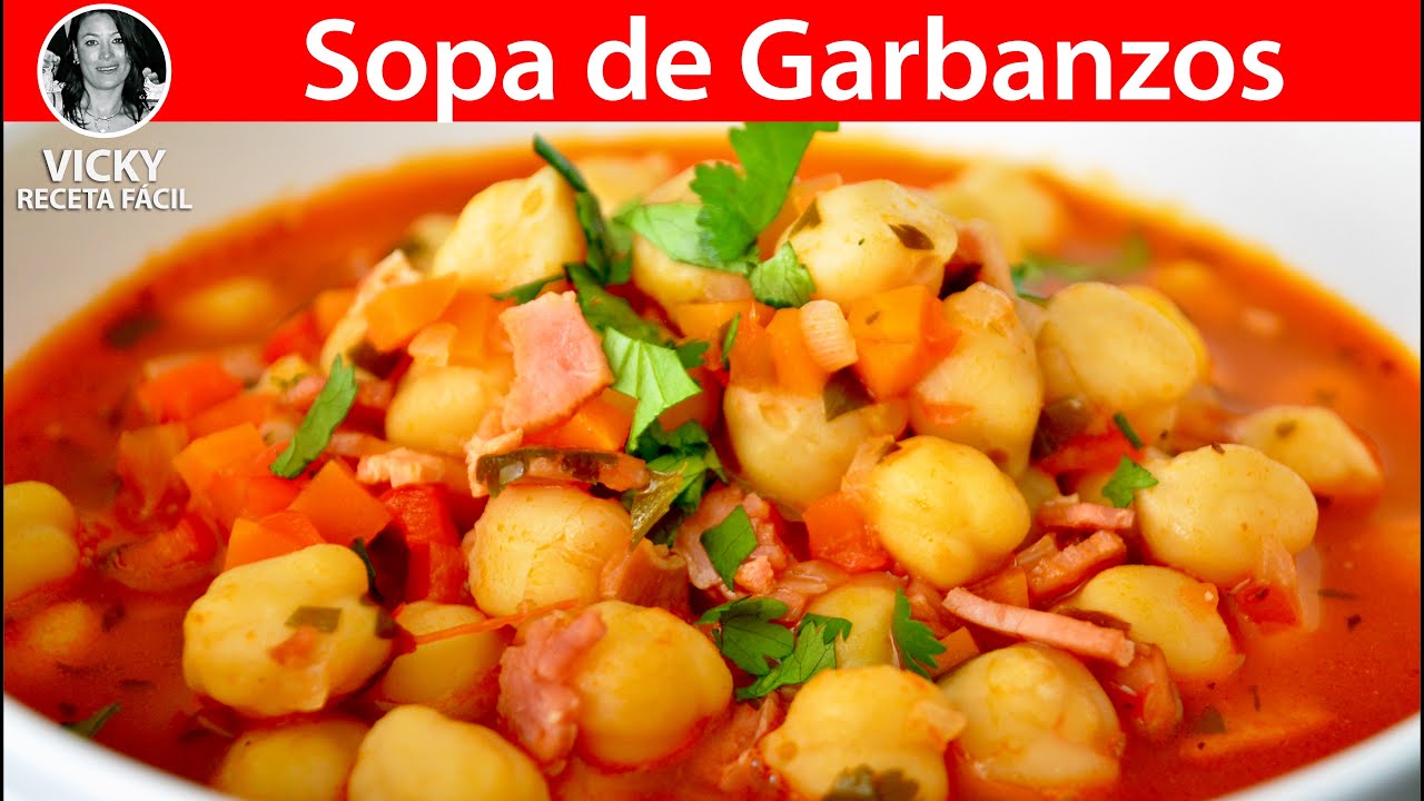 Sopa de Garbanzos | #VickyRecetaFacil - YouTube