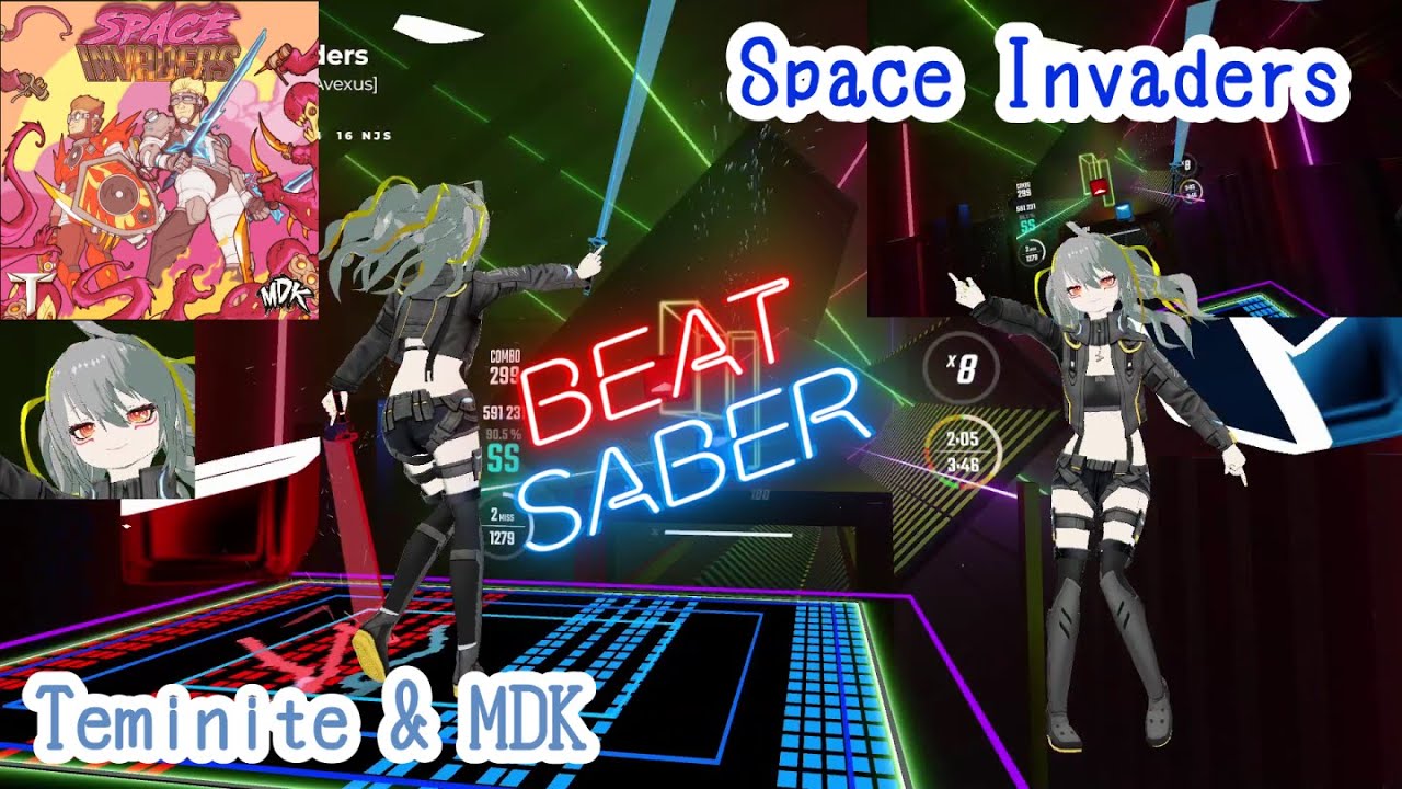 【BeatSaber】 Space Invaders - Teminite & MDK 【Expert】 【ビートセイバー】 - YouTube