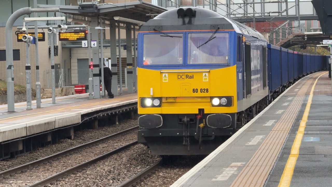 Class 60028 passing West Ealing (21/11/23) - YouTube