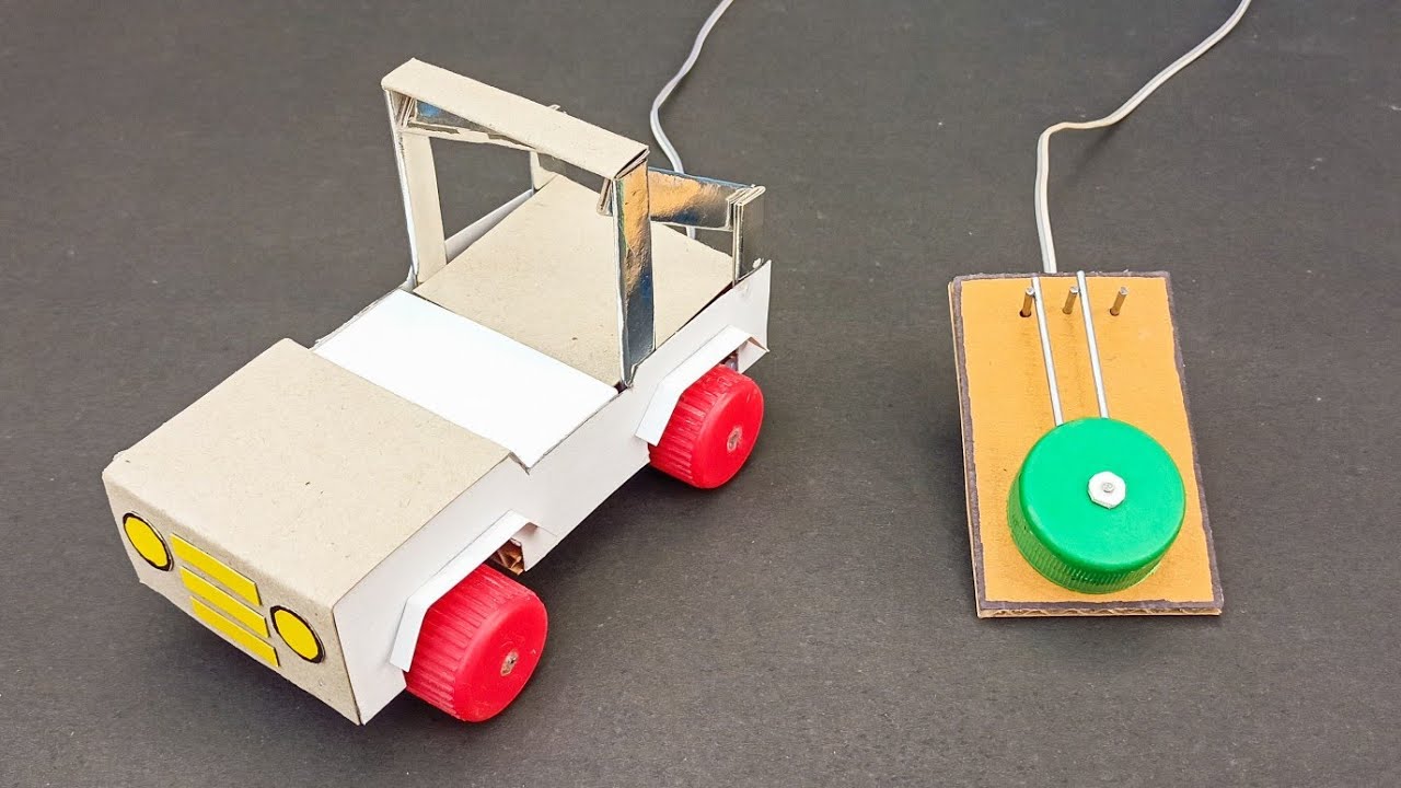 How to make rc jeep with cardboard | Remote control jeep kaise banaye ...