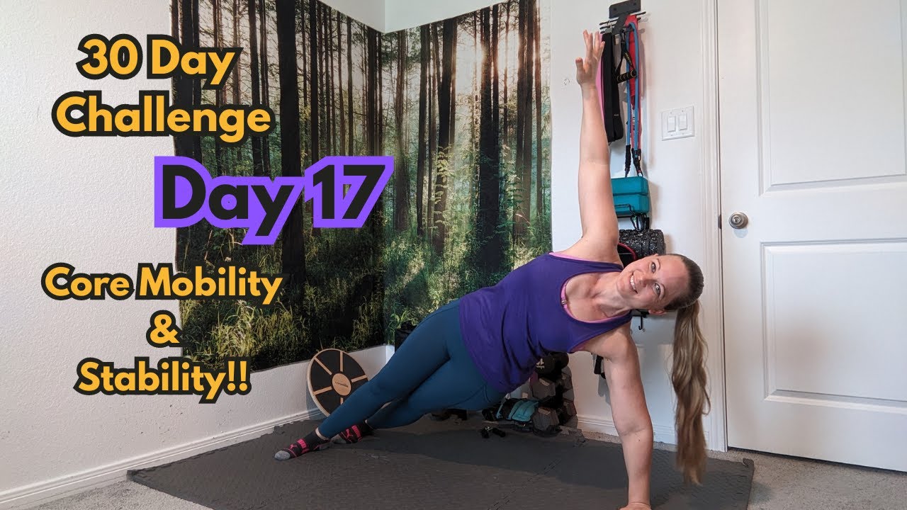 Day 17 of 30 - Core Challenge for Beginners and Moms! - YouTube