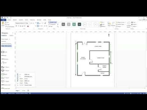 TUTORIAL MEMBUAT DENAH RUMAH PADA MICROSOFT VISIO - YouTube
