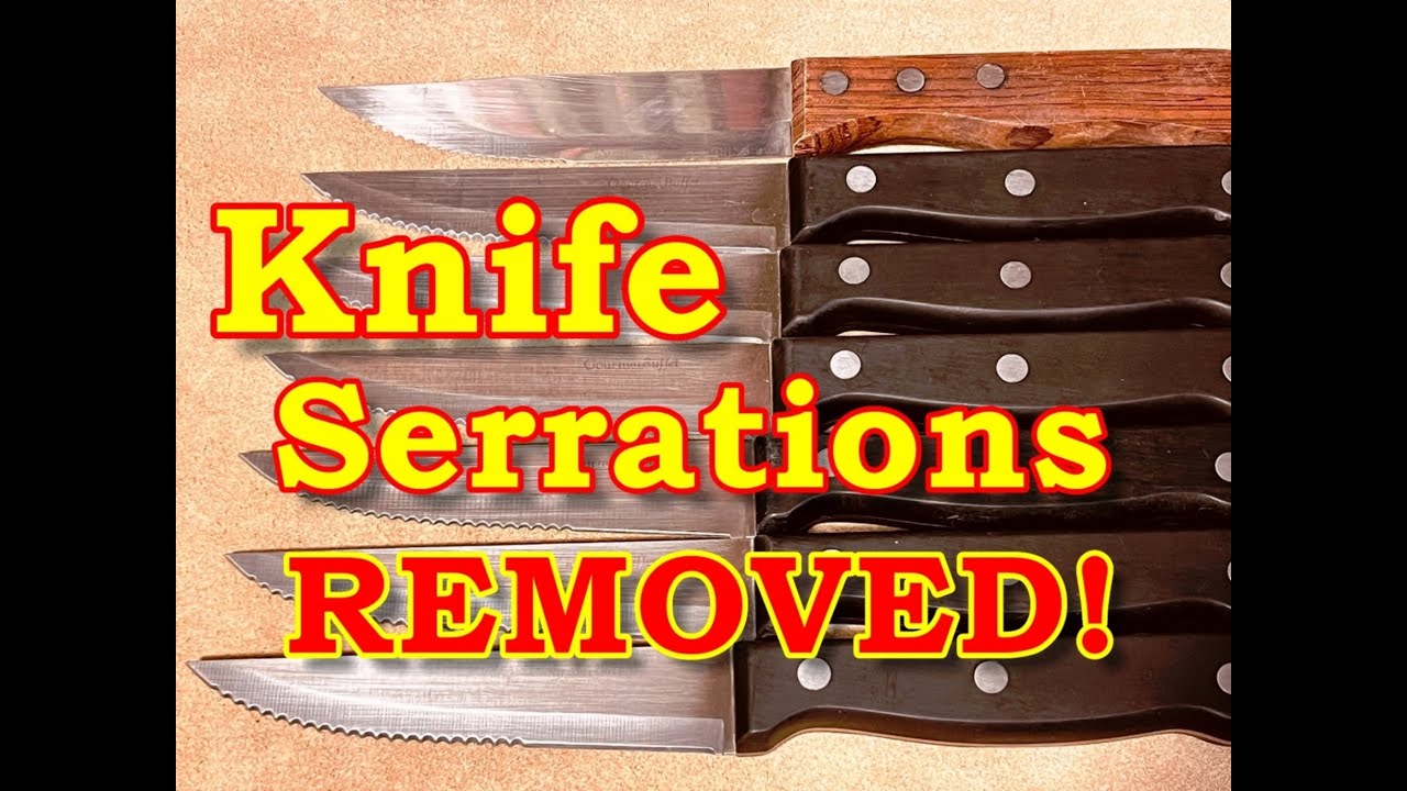 Knife Serrations Removed Quick and Easy - YouTube