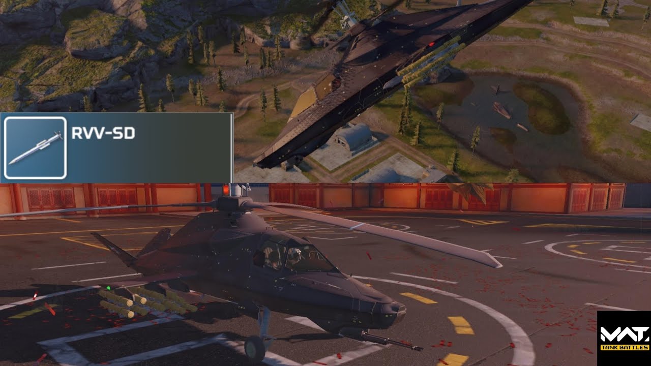 MWT: Tank Battles Ka-58 Black Ghost RVV-SD Anti air missile testing ...