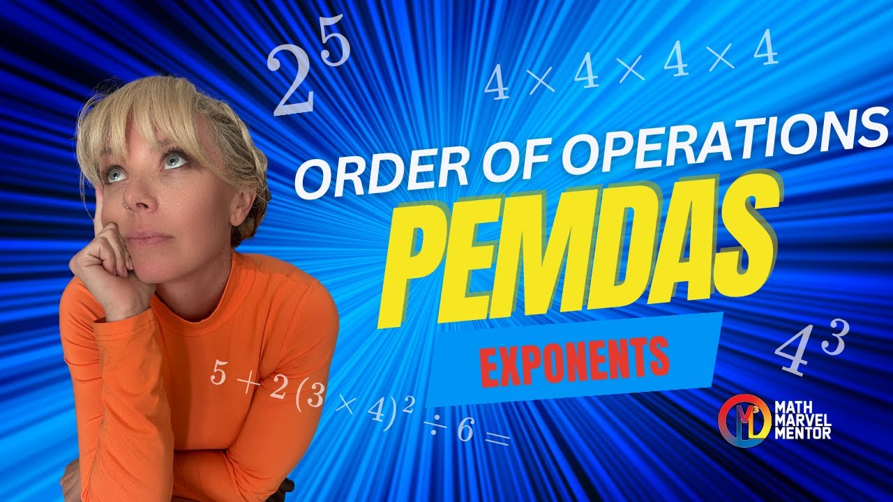 Introduction to PEMDAS with Exponents | Order of Operations | 6th Grade ...