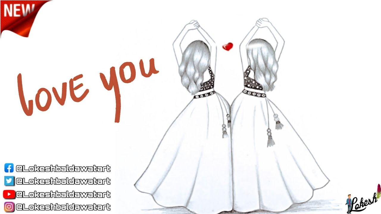 draw a Dancing Girls - Drawing tutorial || Pencil drawing easy ...