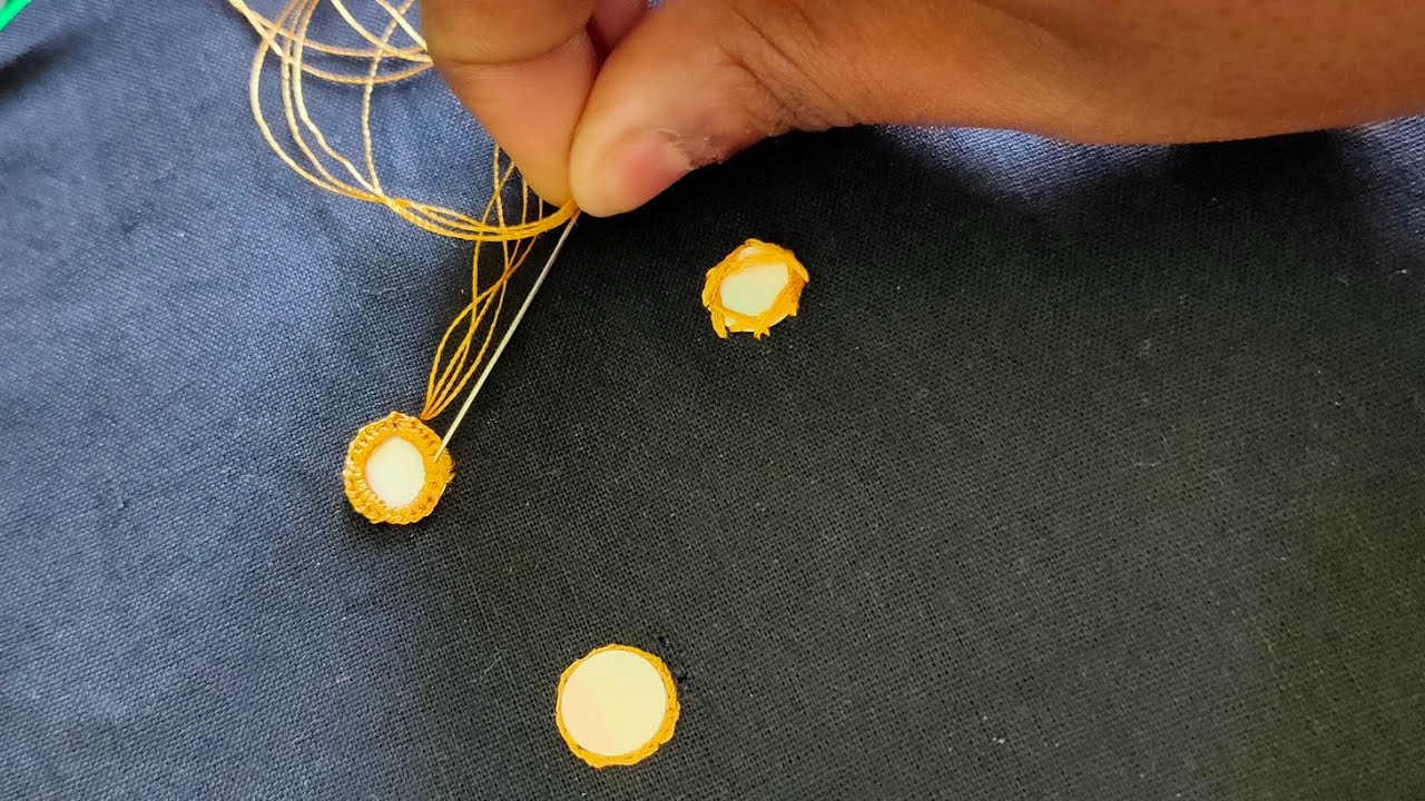 Mirror stitch in 3simple ways With Hand Embroidery / stich mirror with ...